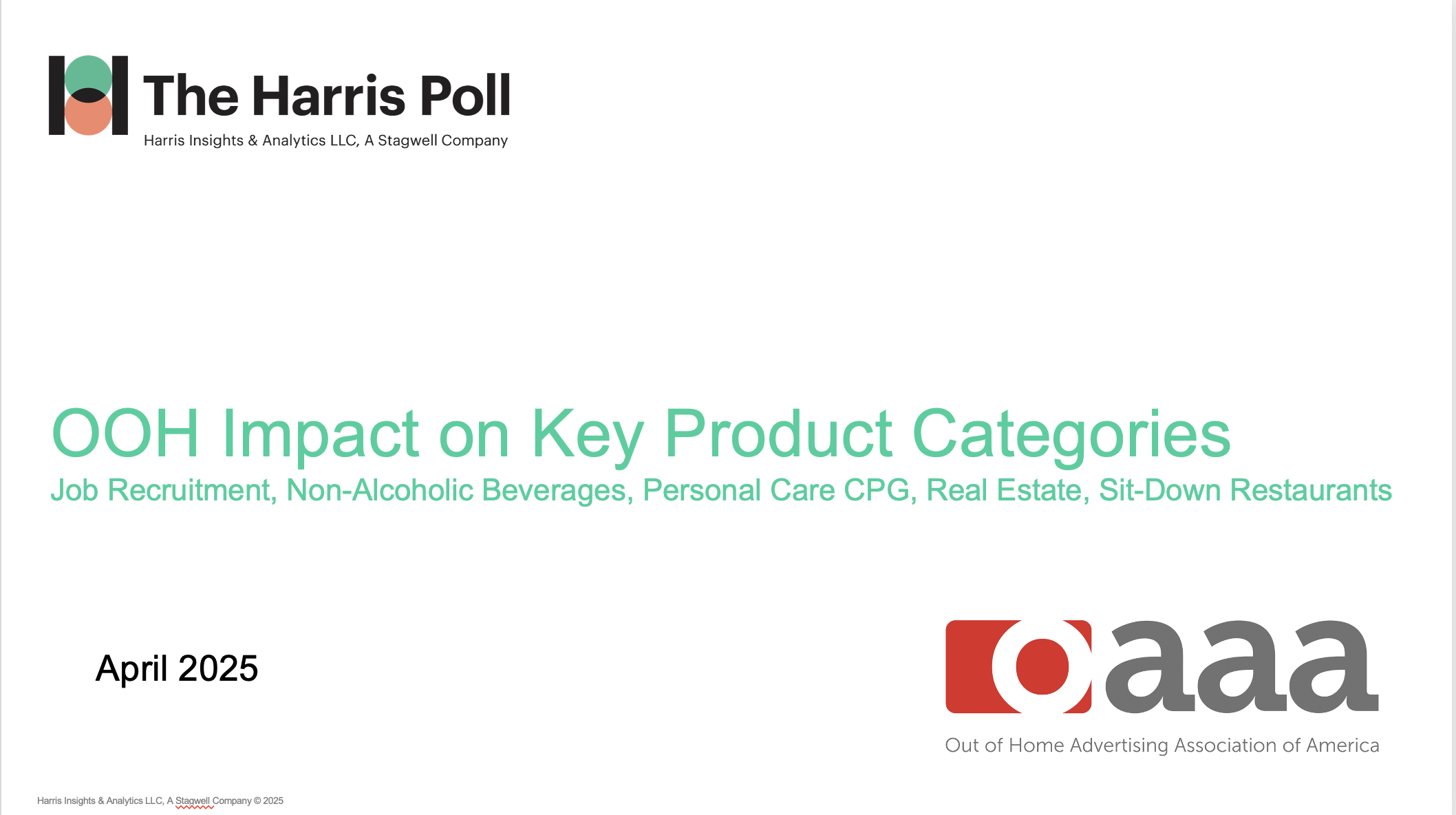 OOH Impact On Key Product Categories - OAAA